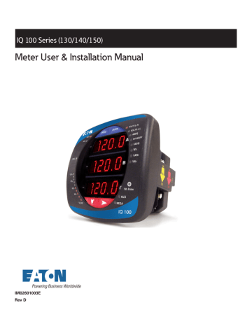 Eaton IQ 100 series User & Installation Manual | Manualzz