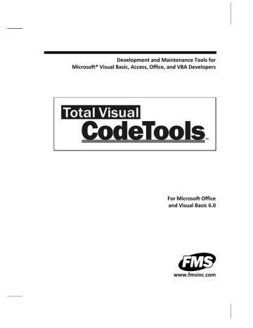 Total Visual CodeTools User Manual | Manualzz