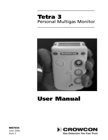 Crowcon Tetra 3 User manual | Manualzz
