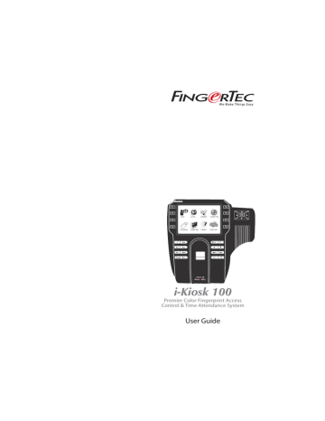 FingerTec i-Kiosk 100 User Guide | Manualzz