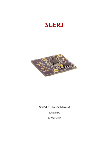 Serial Data Recorder SSR-LC User's Manual | Manualzz