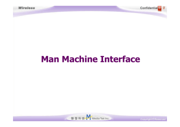 MediaTek Man Machine Interface User Manual | Manualzz