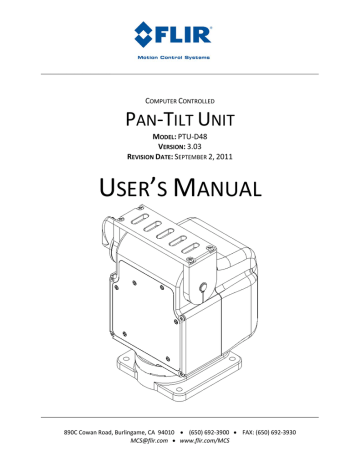FLIR PTU-D48E User Manual | Manualzz