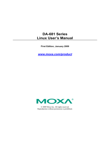 Moxa DA-681 LX Linux User's Manual | Manualzz