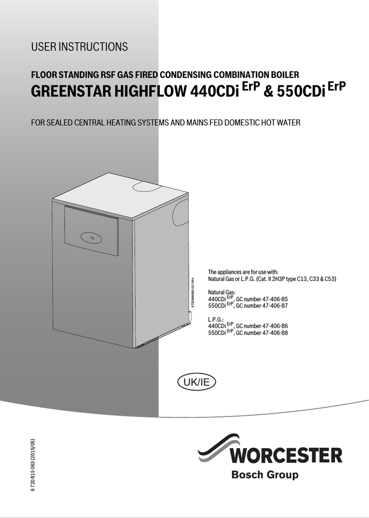 Worcester Greenstar CDi Highflow Combi (01.05.2015-13.07.2016 ...