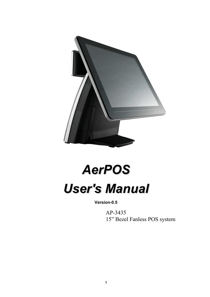 Firich Enterprise AerPOS AP-3435 User manual | Manualzz