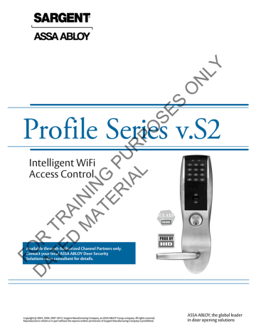 Assa Abloy Profile S2-IA User manual | Manualzz