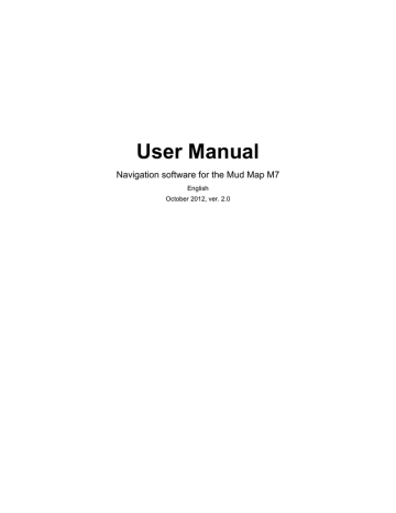 Mud Map M7 Navigation Software User Manual | Manualzz