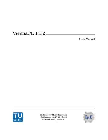 ViennaCL User Manual | Manualzz