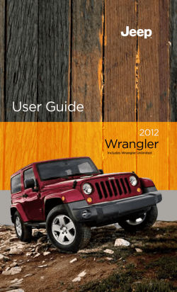 Jeep Wrangler - Owner's manual, Quick start Guide, Reference guide ...