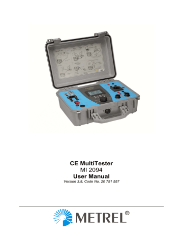 CE MultiTester MI 2094 User Manual | Manualzz