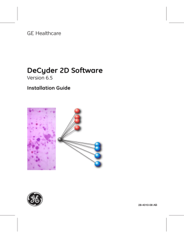 DeCyder Software 2D Installation Guide | Manualzz