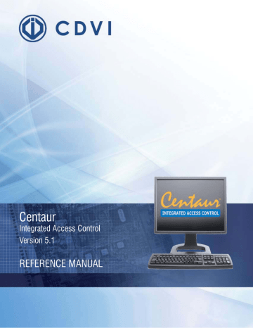 CDVI Centaur 5.1 Reference Manual | Manualzz