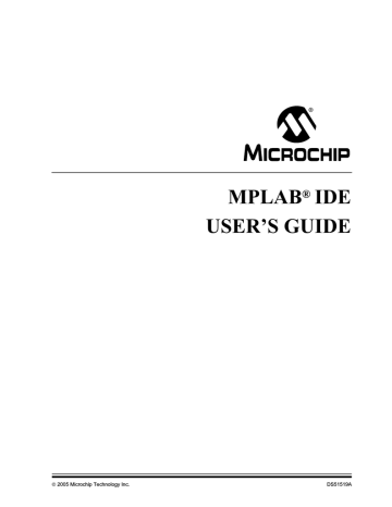MPLAB IDE User’s Guide | Manualzz