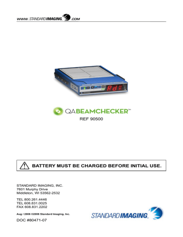 Standard Imaging QA BeamChecker 90500 User's Manual | Manualzz