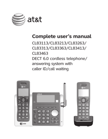 AT&T CL83213 User manual | Manualzz