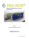 Carestream PRO-NOX Nitrous Oxide Delivery System User Manual | Manualzz