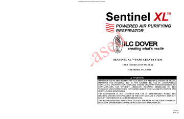 Sentinel XL S-5000 PAPR CBRN System User Manual | Manualzz