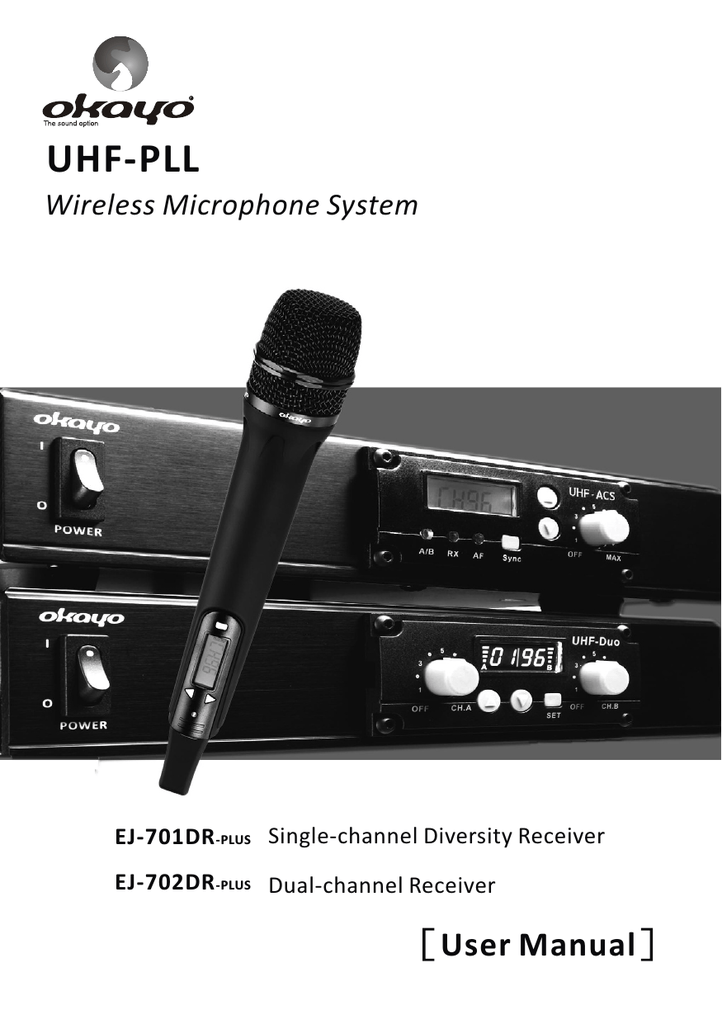 Okayo EJ-702DR Plus Diversity Receiver User guide | Manualzz