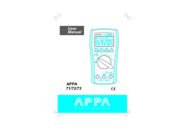 APPA 73 Owner Manual | Manualzz