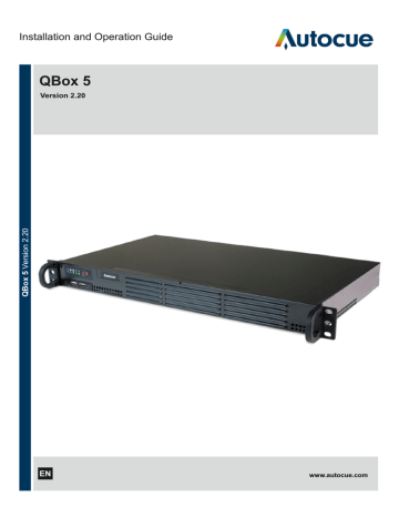 Autocue QBox 5 User Guide | Manualzz