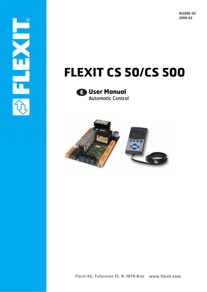 Flexit Control Panel CS 500 User Guide | Manualzz