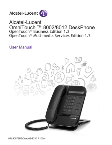 Alcatel-Lucent OmniTouch 8002/8012 DeskPhone telephone User Manual | Manualzz