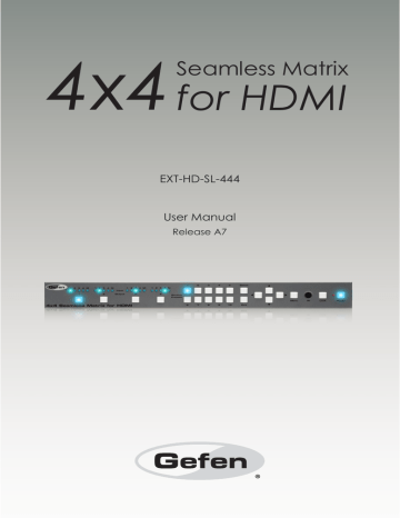 4x4 Seamless Matrix EXT-HD-SL-444 User Manual | Manualzz