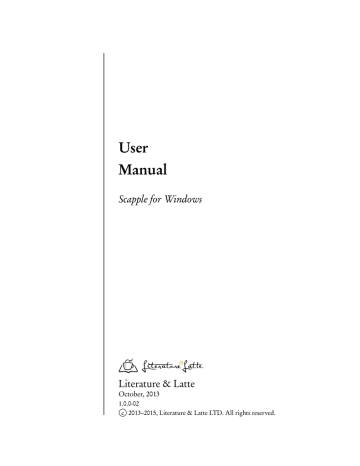Scapple for Windows User Manual | Manualzz