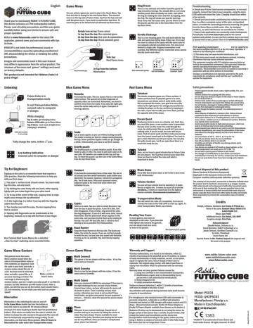 Rubik's Futuro Cube PSC01 User Manual | Manualzz