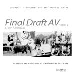 Final Draft Version 7 User Guide: AI Chat & PDF Download | Manualzz