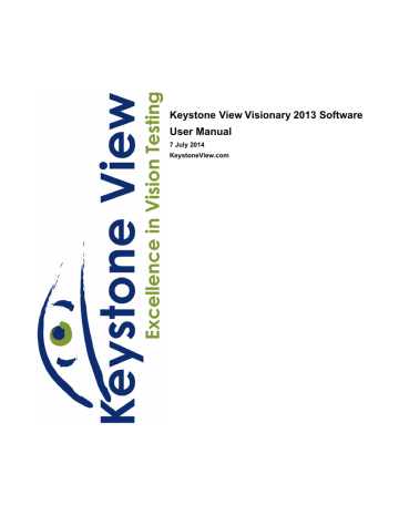 Keystone View Visionary 2013 Software User Manual | Manualzz