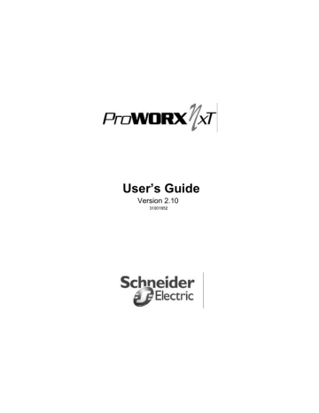 Schneider Electric ProWORX User Guide | Manualzz