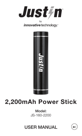 Justin Power Bank JS-160 2200 User Manual | Manualzz