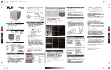 Portable Bluetooth Speaker BTS700 User Manual | Manualzz