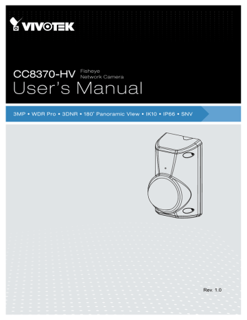 Vivotek CC8370-HV User manual | Manualzz