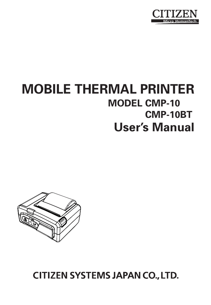 Citizen CMP-10 Owner Manual | Manualzz