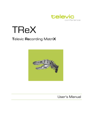 Televic TReX Recording Matrix User's Manual | Manualzz