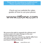 TTfone Mobile Phone User Manual | Manualzz