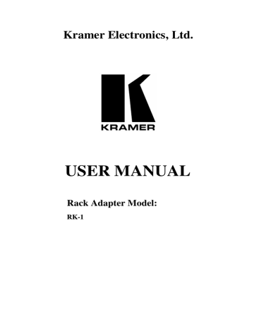 Kramer RK-1 User manual | Manualzz