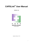 CAPSLink User Manual - Online Guide | Manualzz