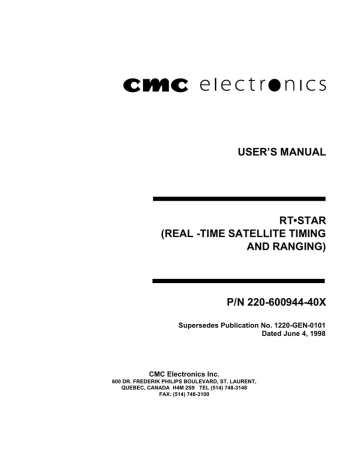 RT-STAR 220-600944-40X User's Manual | Manualzz