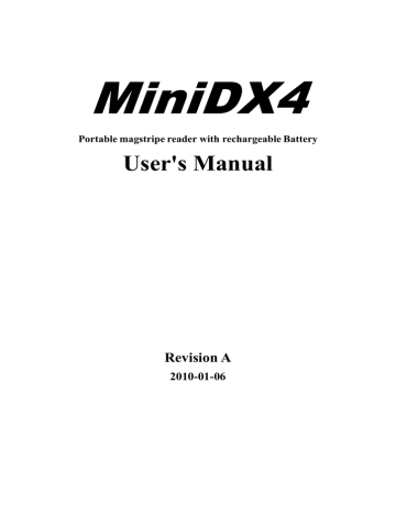 magstripe reader MiniDX4 User's Manual | Manualzz