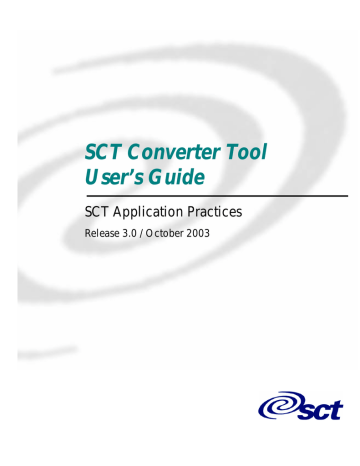 SCT Converter Tool User’s Guide | Manualzz