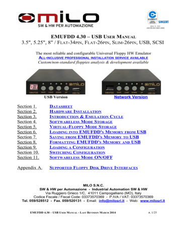 FLOPPY DRIVE EMULATOR EMUFDD 4.30 User Manual | Manualzz