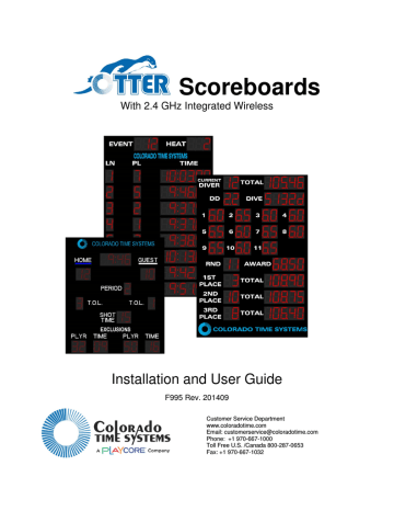 Colorado Time Systems Multiline Scoreboards Installation and User Guide ...