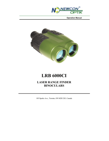 Newcon Optik LRB 6000CI Operation Manual | Manualzz