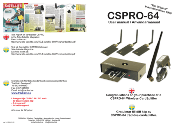 CSPRO-64 Wireless Cardsplitter User Manual | Manualzz