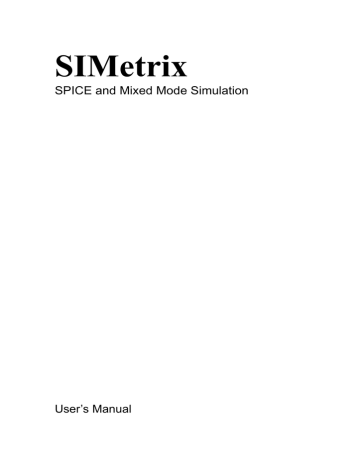 SIMetrix | Manualzz