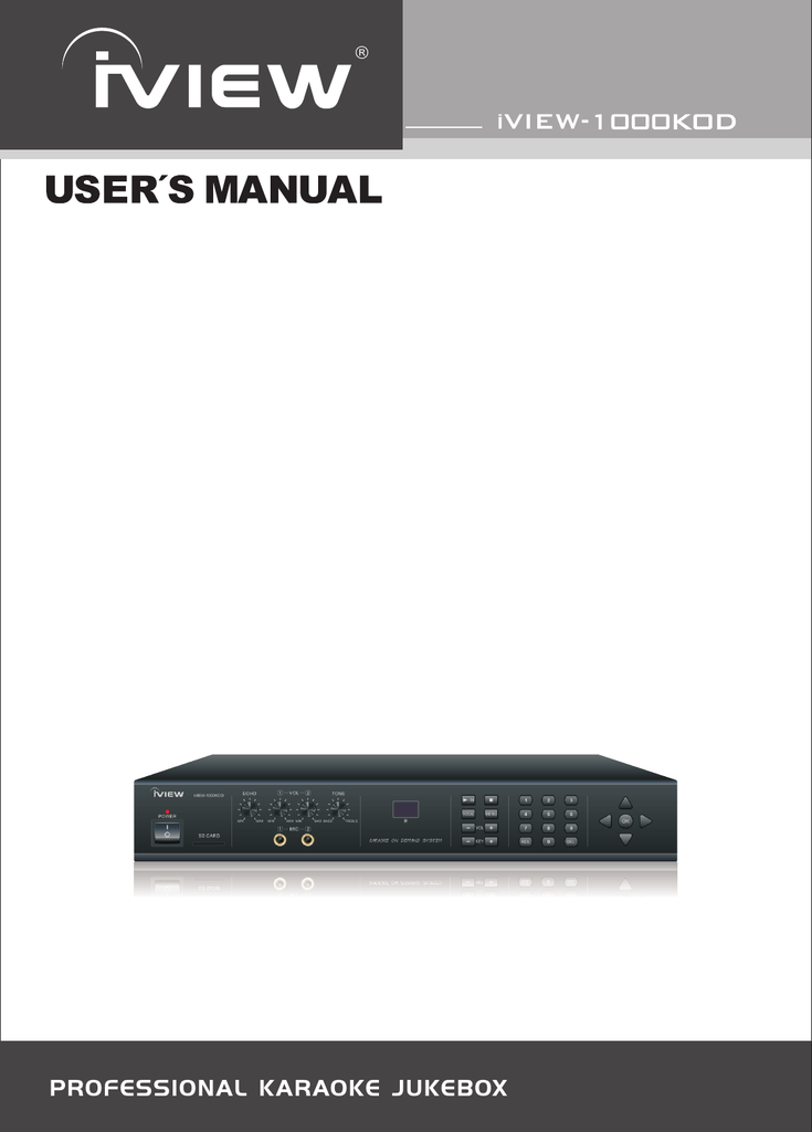 IVIEW iVIEW-1000KOD User manual | Manualzz
